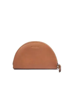 MANDRN Leather Halfmoon Wallet - Tan