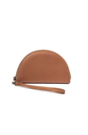 MANDRN Leather Halfmoon Wallet - Tan