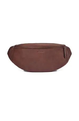 MANDRN Leather Crossbody Bag - Saddle (dark)