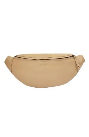 MANDRN Leather Crossbody Bag - Sand