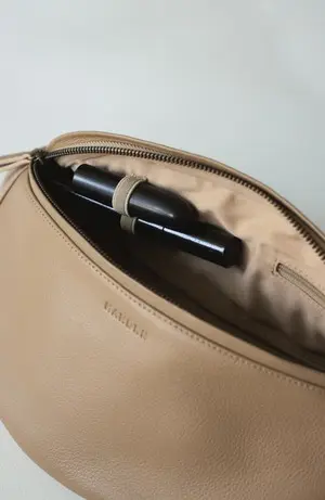 MANDRN Leather Crossbody Bag - Sand