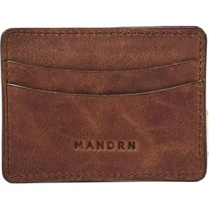 MANDRN Leather Cardholder - Saddle (dark)