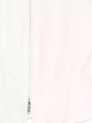 Staud Maelle Zip-up Top With Ruffled Hem