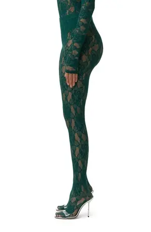 Naked Wardrobe Lace Closed Toe Leggings