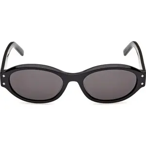 Mcm Oval Sunglasses - Black/classical Smoke
