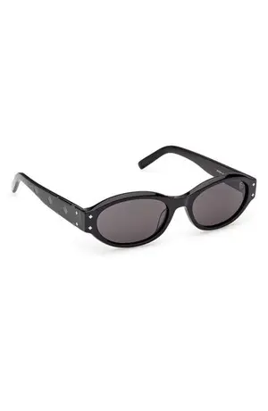 Mcm Oval Sunglasses - Black/classical Smoke