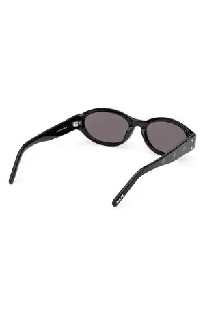 Mcm Oval Sunglasses - Black/classical Smoke