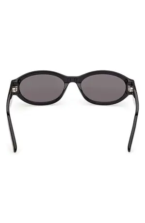 Mcm Oval Sunglasses - Black/classical Smoke
