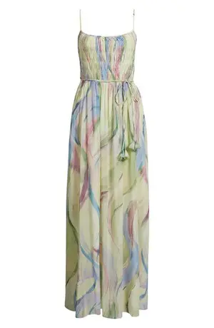 Vince Camuto Abstract Print Chiffon Gown