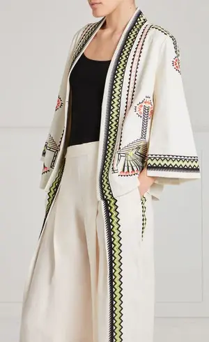 TEMPERLEY LONDON Avalon Embroidered Jacket - Ivory