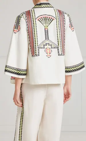 TEMPERLEY LONDON Avalon Embroidered Jacket - Ivory
