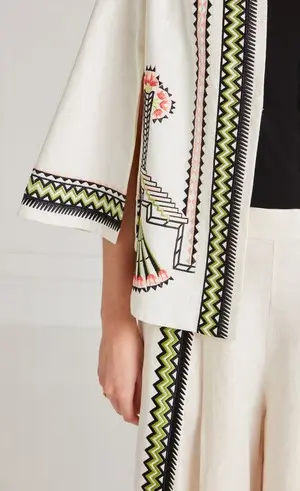 TEMPERLEY LONDON Avalon Embroidered Jacket - Ivory