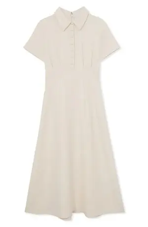 REISS Mari Pleated Shirt Dress