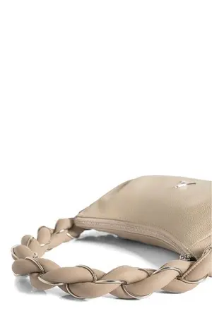 Manière De Voir Somme Leather Shoulder Bag With Rope Handle And Chain Detail