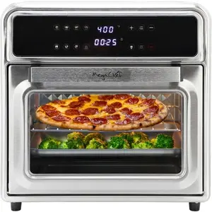 MEGACHEF Digital Electric Multi-function Air Fryer And Counter Top Oven - Grey