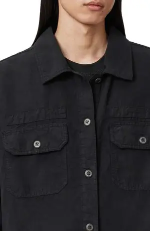 ALLSAINTS Korten Relaxed Fit Shirt Jacket - Black