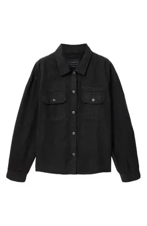 ALLSAINTS Korten Relaxed Fit Shirt Jacket - Black