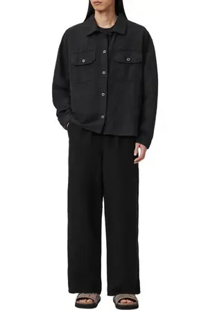ALLSAINTS Korten Relaxed Fit Shirt Jacket - Black