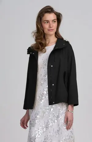ELLE COLLECTION Cropped Hooded Parka Jacket