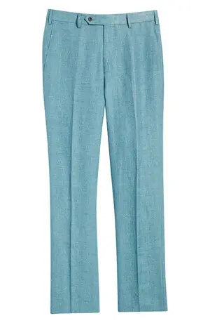 Zanella Parker Linen Flat-front Trousers