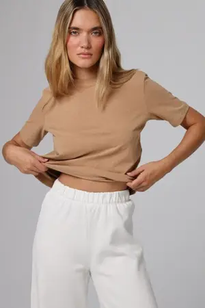 JUANA Hemp Essentials Short Sleeve Tee - Fawn