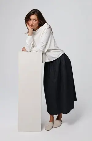 JUANA Hemp Blend Maxi Skirt