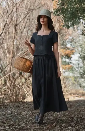 JUANA Hemp Blend Maxi Skirt