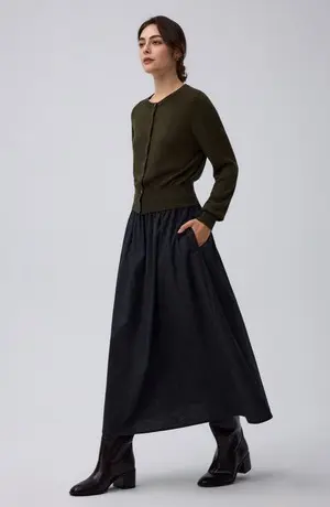 JUANA Hemp Blend Maxi Skirt