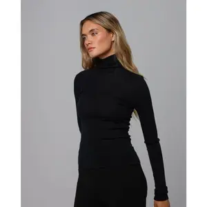 JUANA Ossa Knitted Hemp Turtleneck - Black