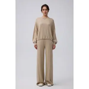 JUANA Nilo Knitted Pull-on Pants - Beige