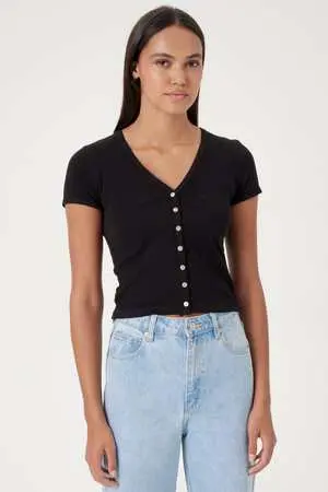 Goldie LeWinter Ellie Cropped Cardigan - Black