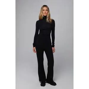 JUANA Classic Low Rise Straight Leg Pants - Black