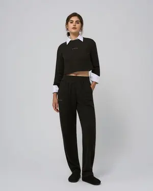 JUANA Off Hours Mid Rise Joggers - Black
