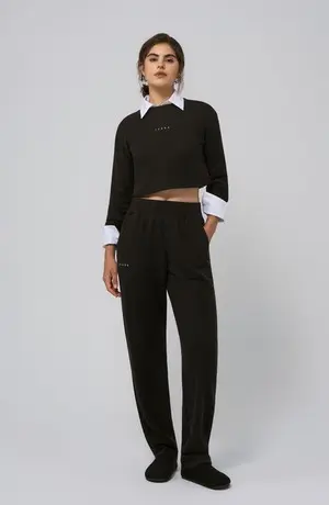 JUANA Off Hours Mid Rise Joggers - Black