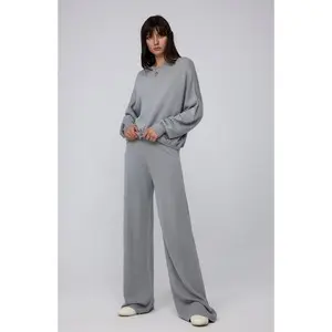 JUANA Nilo Knitted Pull-on Pants - Gray