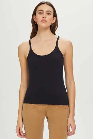 Goldie LeWinter Peruvian Cotton Pointelle Camisole - Black