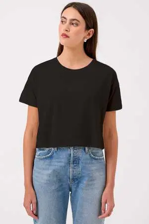 Goldie LeWinter Drew Cropped T-shirt - Black