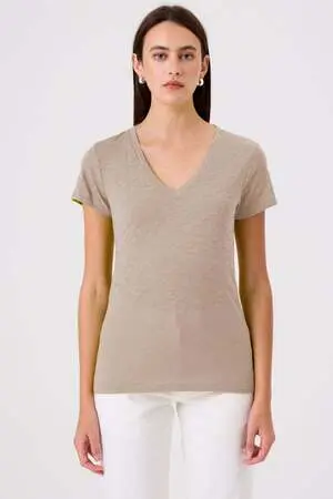 Goldie LeWinter Goldie LeWinter Signature Slub V-Neck T-Shirt String