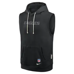 Nike Philadelphia Eagles Sleeveless Pullover Hoodie - Black