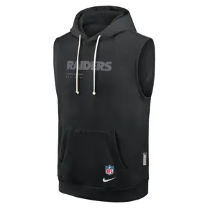 Nike Las Vegas Raiders Sleeveless Pullover Hoodie - Black