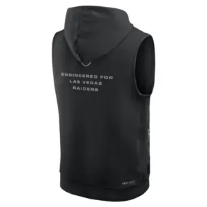 Nike Las Vegas Raiders Sleeveless Pullover Hoodie - Black
