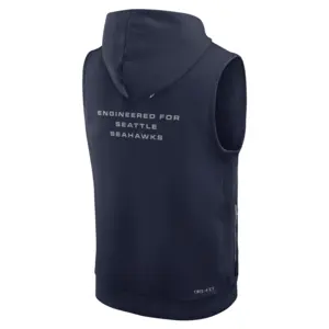 Nike Seattle Seahawks Sleeveless Pullover Hoodie - Blue