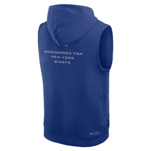 Nike New York Giants Sleeveless Pullover Hoodie - Blue