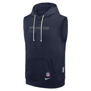 Nike Denver Broncos Sideline Sleeveless Pullover Hoodie - Blue