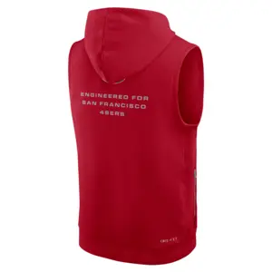 Nike San Francisco 49ers Sleeveless Pullover Hoodie - Red