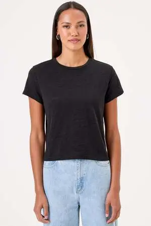 Goldie LeWinter Andie Tee Slub Jersey T-shirt - Black