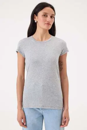 Goldie LeWinter Signature Slub Crewneck T-shirt - Gray Heather