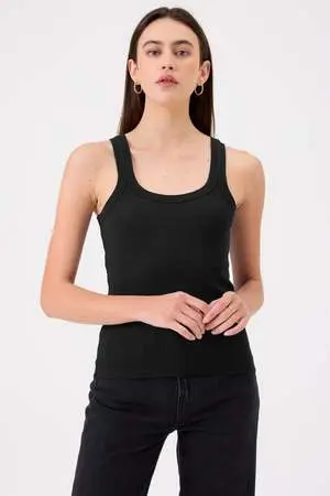 Goldie LeWinter Angeline Ribbed Tank - Black