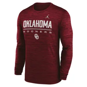 JORDAN Oklahoma Sooners Long Sleeve Dri-fit T-shirt - Red