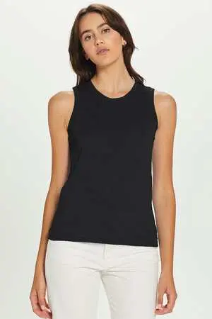Goldie LeWinter Signature Slub Crew Neck Tank - Black